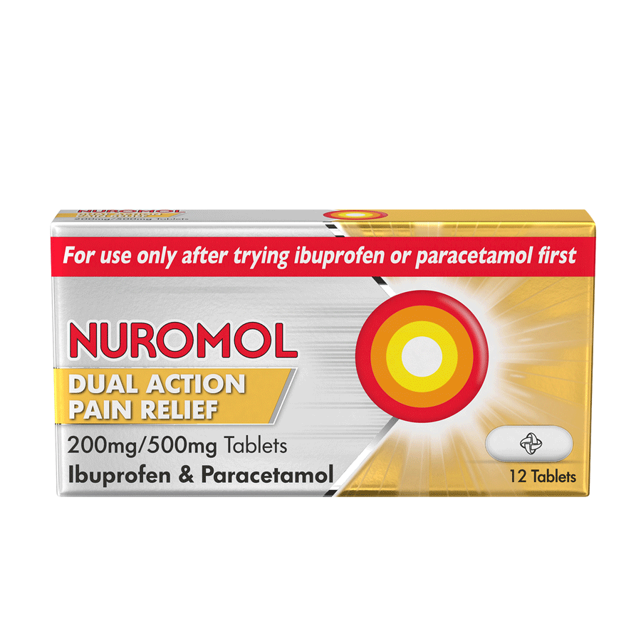 Nuromol Dual Action Pain Relief 200/500mg (12 Tablets) – Gordons Direct