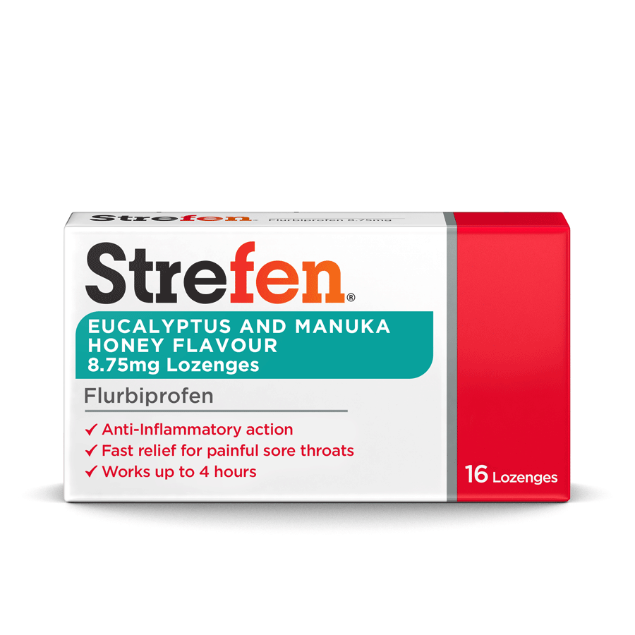 Strepsils Strefen Lozenges Eucalyptus & Manuka Honey (16 Pack ...