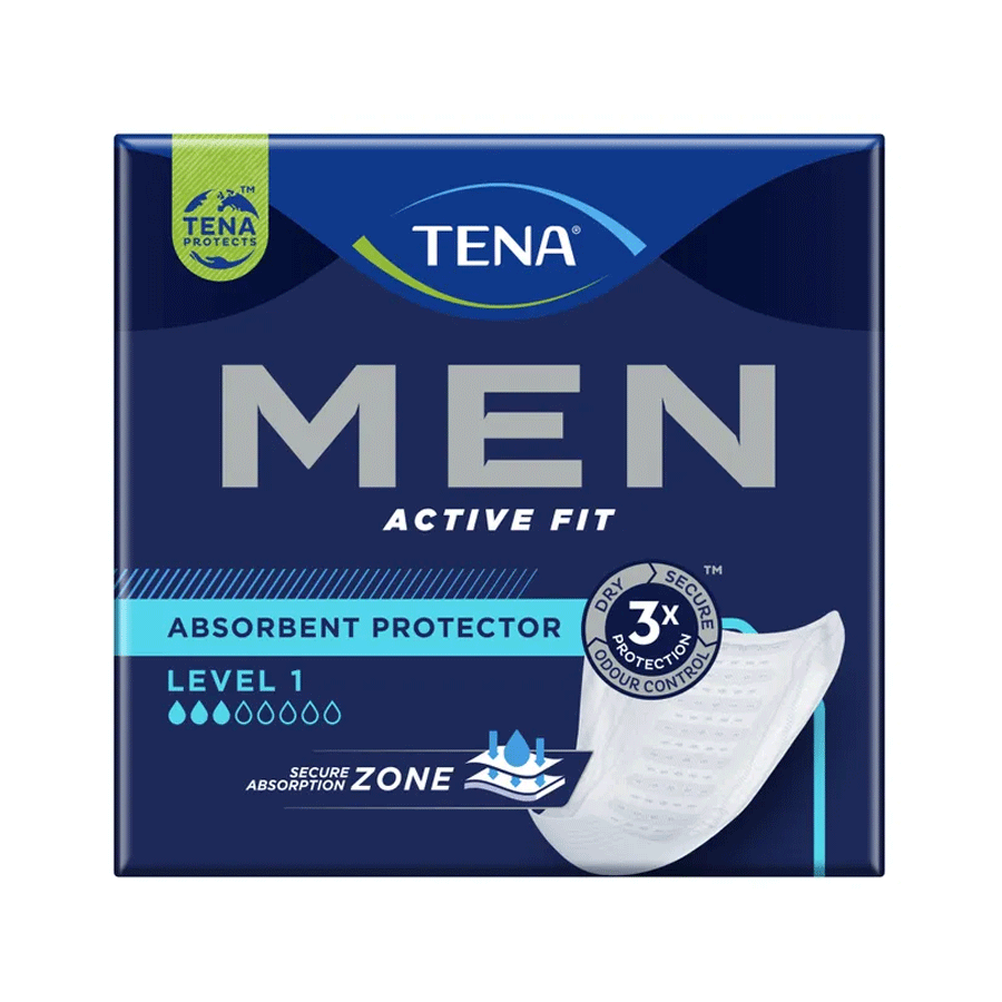 TENA Men Active Fit Absorbent Protector Incontinence pad (Level 1 | 10 ...