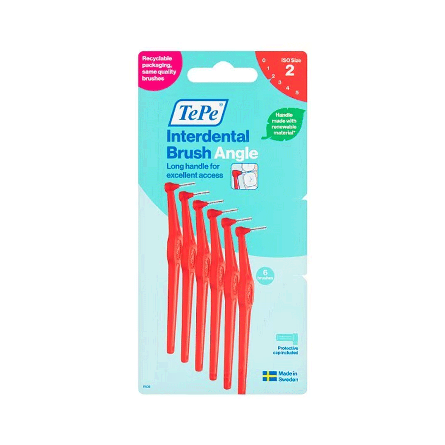 TePe Angle Interdental Brush Red (6 Pack) – Gordons Direct