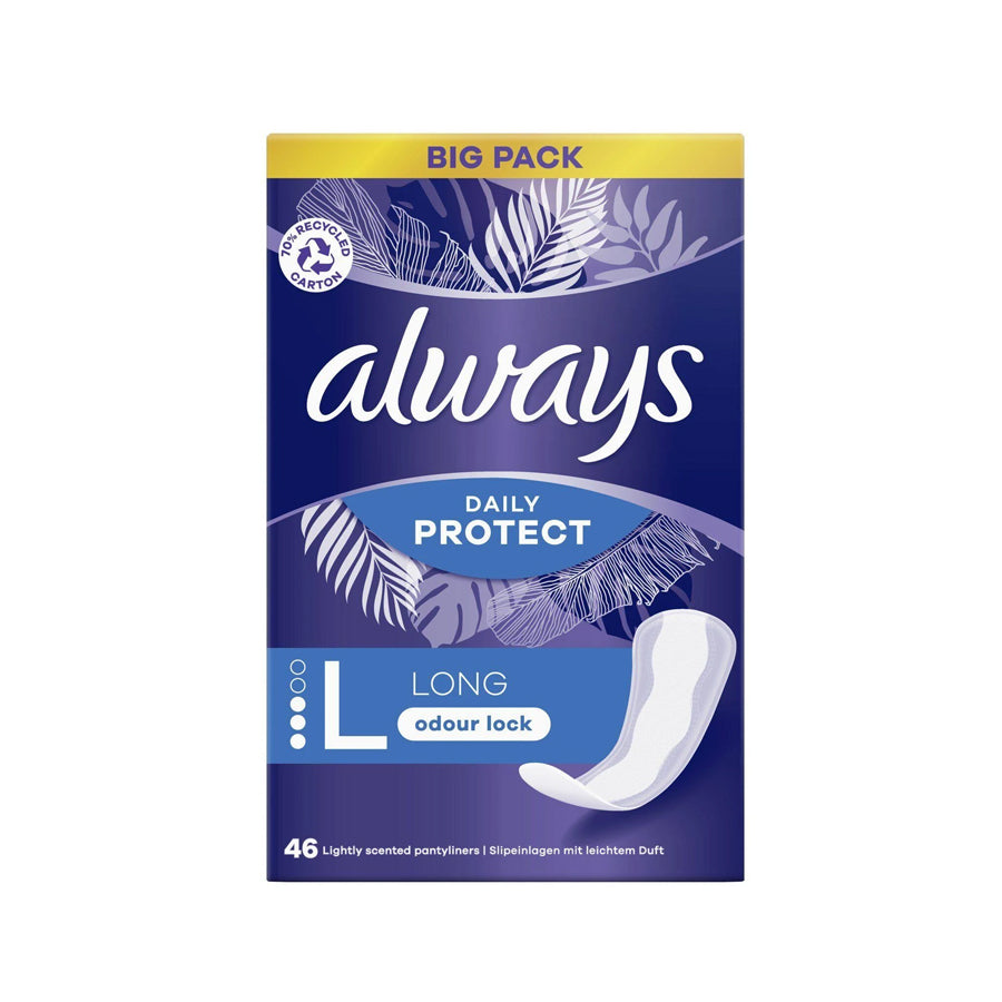 Always Daily Protect Panty Liners Long (46 Pack) – Gordons Direct