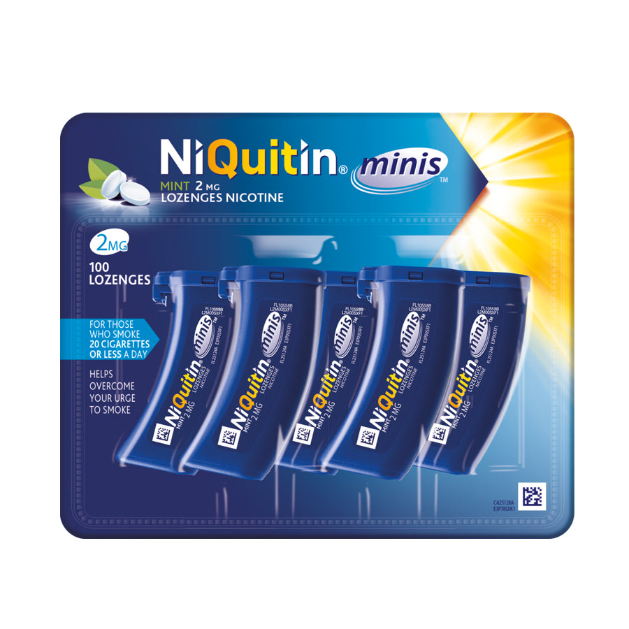 NiQuitin Mini Lozenges Mint 2MG (100 Pack) – Gordons Direct