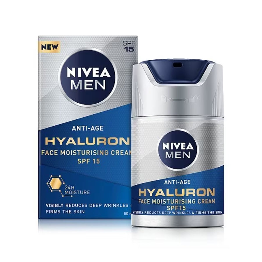 Nivea Men Anti-Age Hyaluronic Face Moisturising Cream 50ml – Gordons Direct