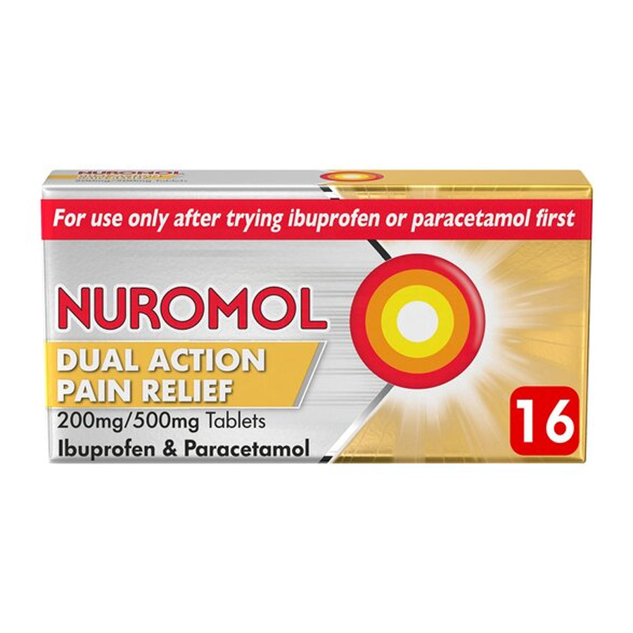 Nuromol Dual Action Pain Relief 200/500mg (16 Tablets) – Gordons Direct