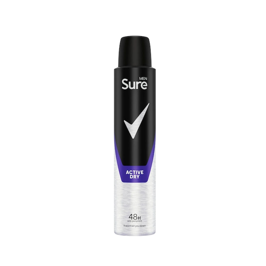 Sure Men Essential Active Dry 48 Hour Anti-perspirant Deodorant 200ml ...