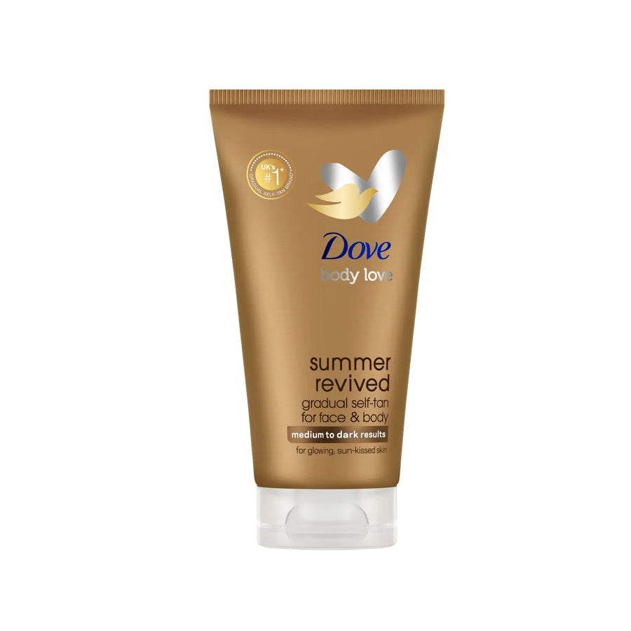 Dove Summer Revived Gradual Self-Tan for Face and Body (medium to dark ...