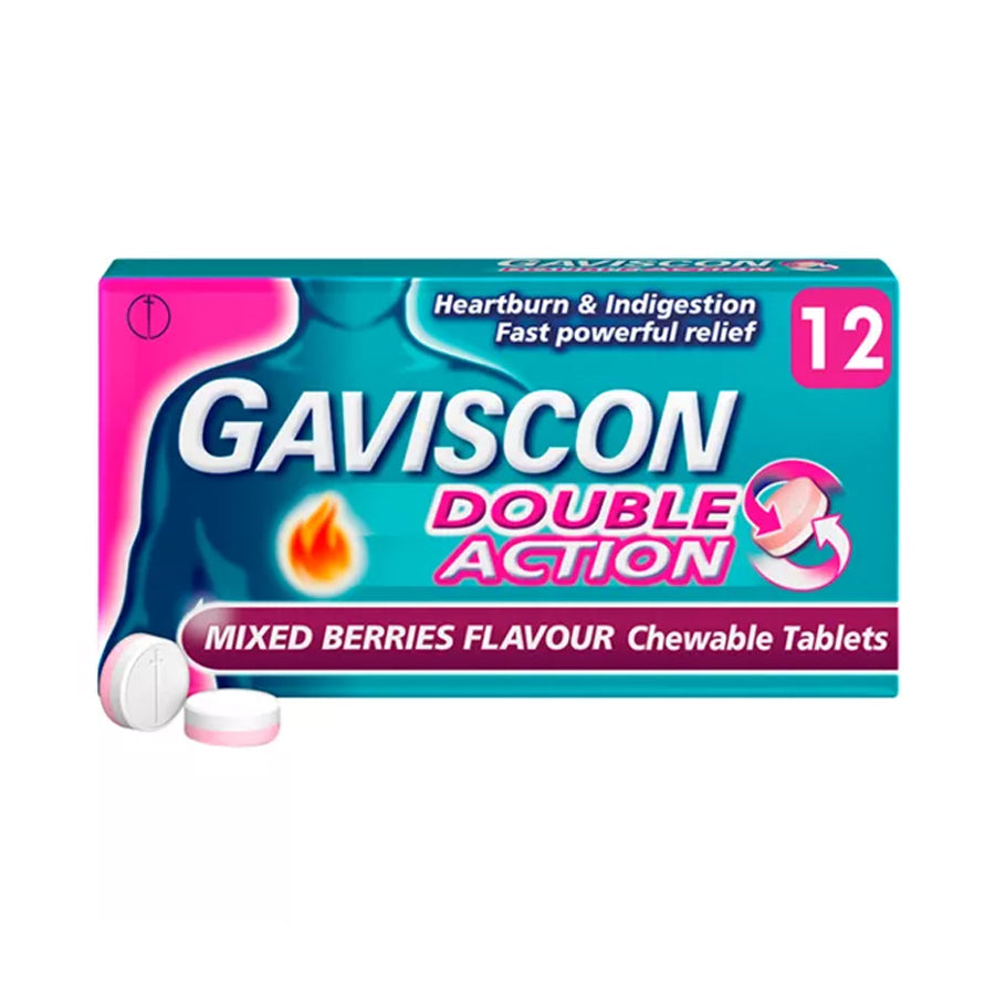 Gaviscon Double Action Mixed Berry Tablets (12 Pack) – Gordons Direct