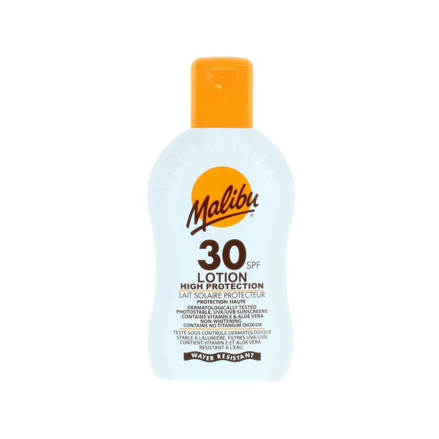 Malibu Sun Protection Lotion, SPF 30. HIGH Protection in the Sun ...