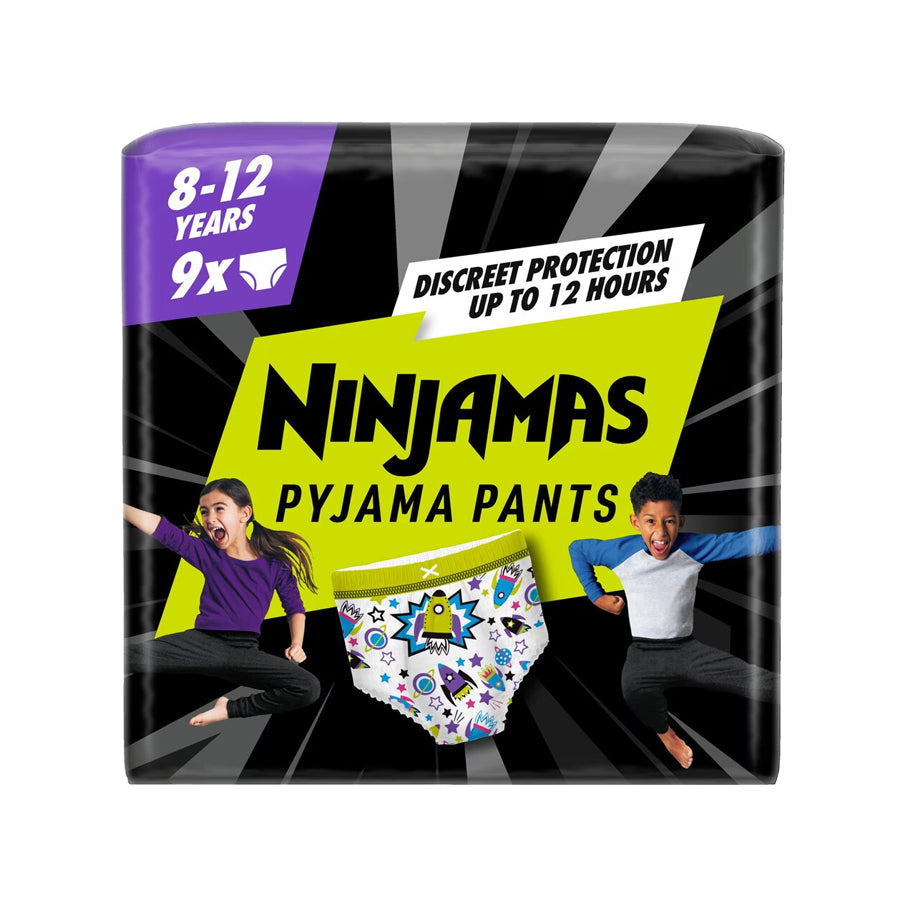Pampers Ninjamas Pyjama Pants Boys Age 8-12 (27-43kg): 9 Pack – Gordons ...