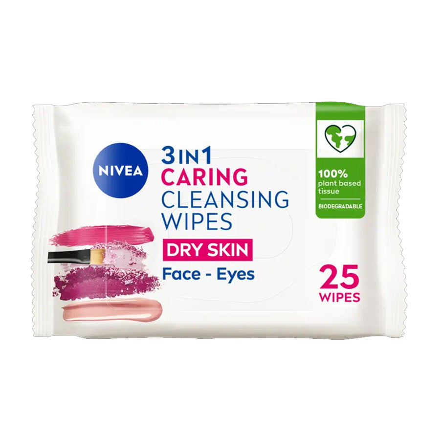 Nivea Biodegradable Cleansing Face Wipes Dry Skin (25 Pack) – Gordons ...