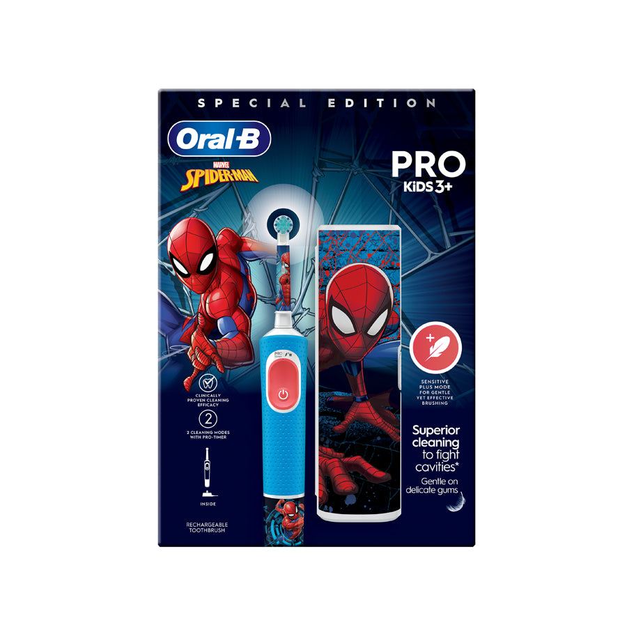 Oral-B Pro Kids 3+ Electric Toothbrush - Spiderman – Gordons Direct