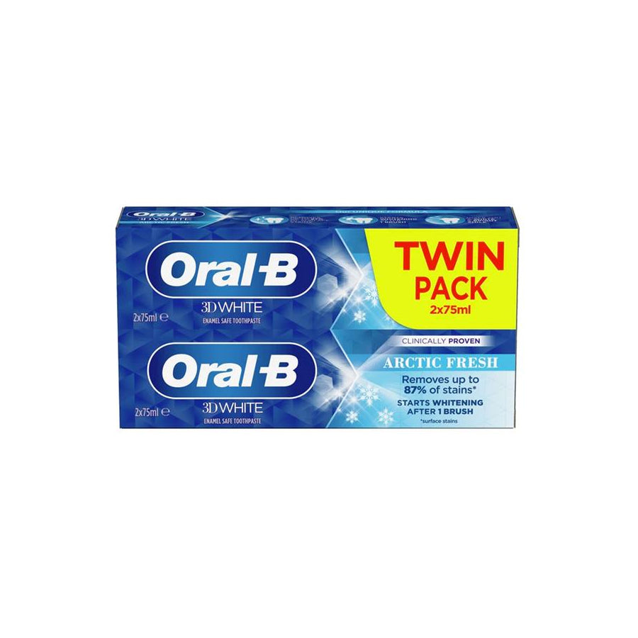 Oral-B 3D White Arctic Fresh Toothpaste (2 x 75ml Pack) – Gordons Direct