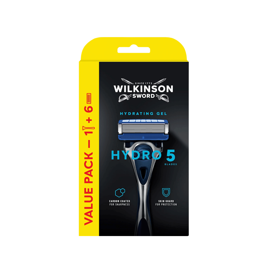 Wilkinson Sword Hydro 5 Value Pack (Razor & 6 Shaving Heads) – Gordons ...