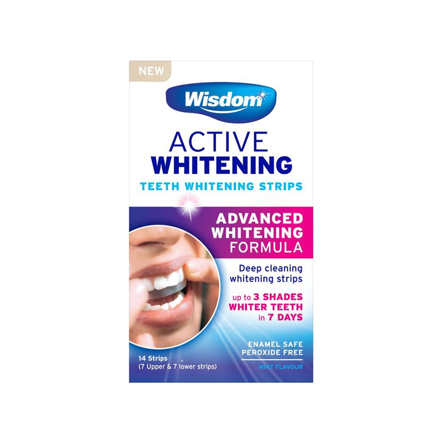 Wisdom Active Whitening Teeth Whitening Strips (14 strips) – Gordons Direct