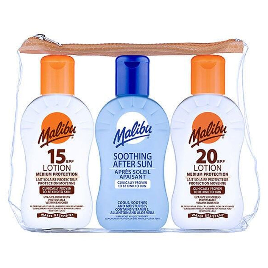 Malibu Travel Bag Lotions (3 Pack of 100ml) – Gordons Direct