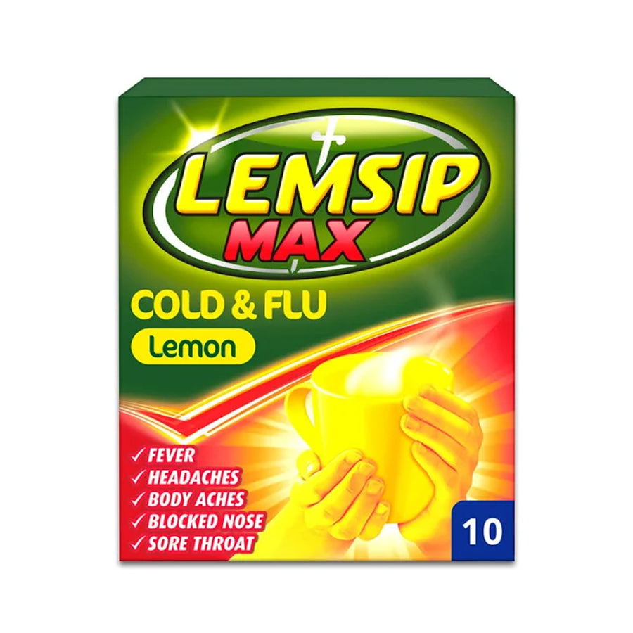 Lemsip Max Cold & Flu: Lemon (10 Sachets) – Gordons Direct
