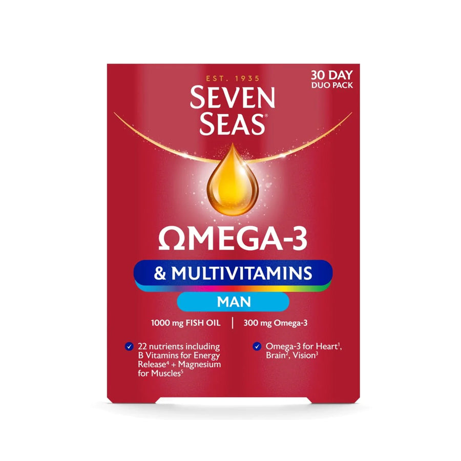 Seven Seas Omega-3 & Multivitamins Man 30 Day Duo Pack – Gordons Direct
