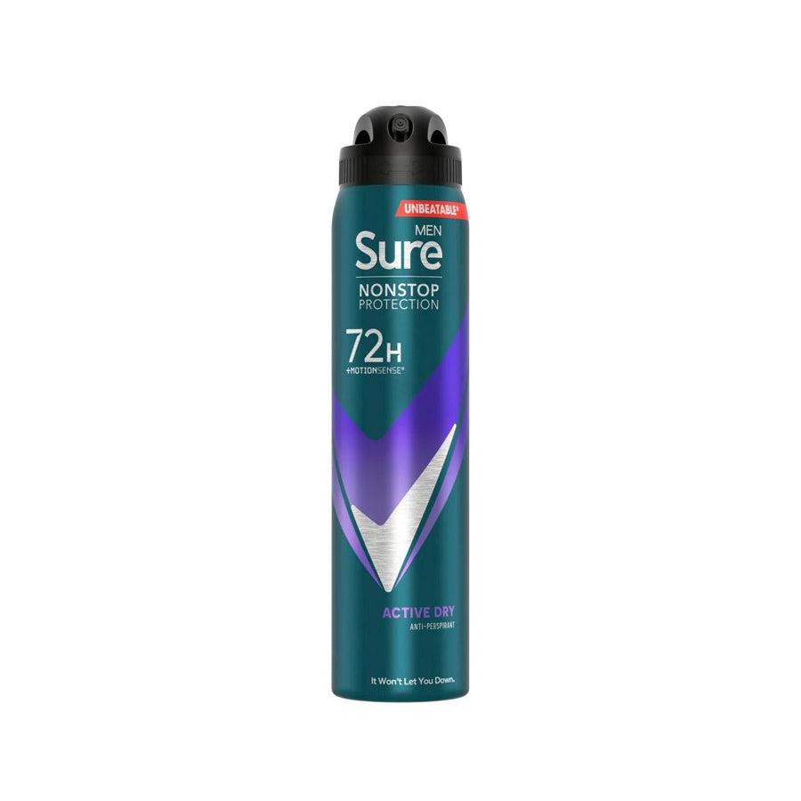 Sure Men Active Dry Antiperspirant 250ml – Gordons Direct