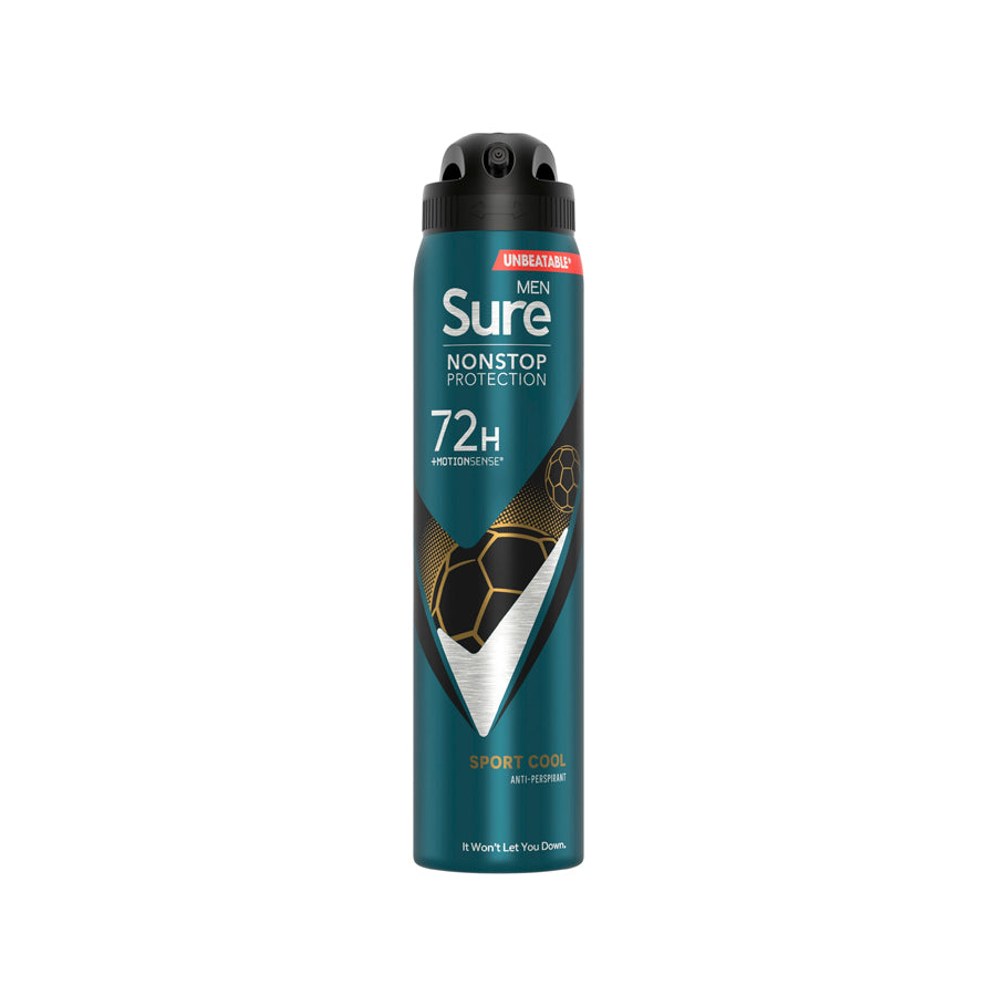 Sure Men Non Stop Sport Cool 72 Hour Anti-perspirant Deodorant 150ml ...